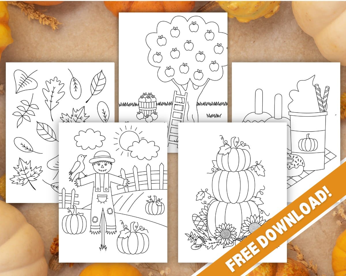 Free Fall Coloring Pages - The Craft-at-Home Family
