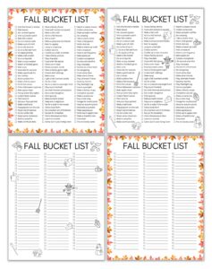 Free Printable Fall Bucket List (100+ Ideas!) - The Craft-at-Home Family