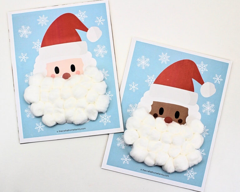 Free Santa's Beard Countdown Template - The Craft-at-Home Family