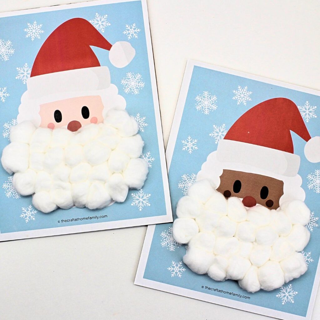 Free Santa's Beard Countdown Template - The Craft-at-Home Family