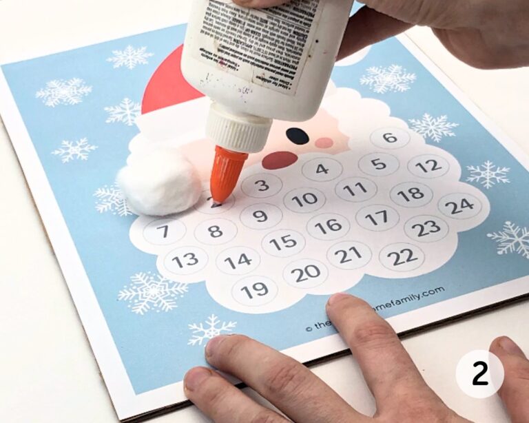 Free Santa's Beard Countdown Template - The Craft-at-Home Family
