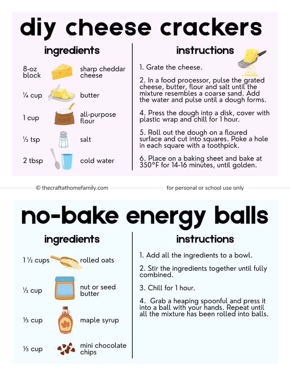 Free Recipe Cards for Kids - The Craft-at-Home Family