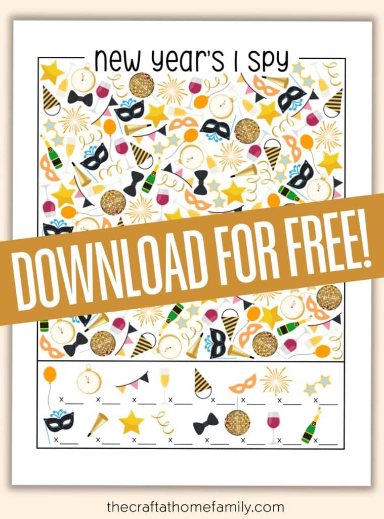 Free New Year's I Spy (+ Answer Key!) - The Craft-at-Home Family
