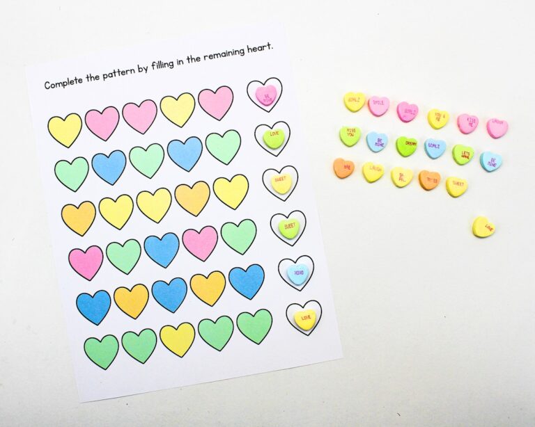 Free Heart Pattern Worksheets - The Craft-at-Home Family