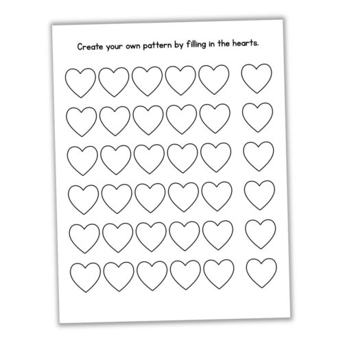 Free Heart Pattern Worksheets - The Craft-at-Home Family