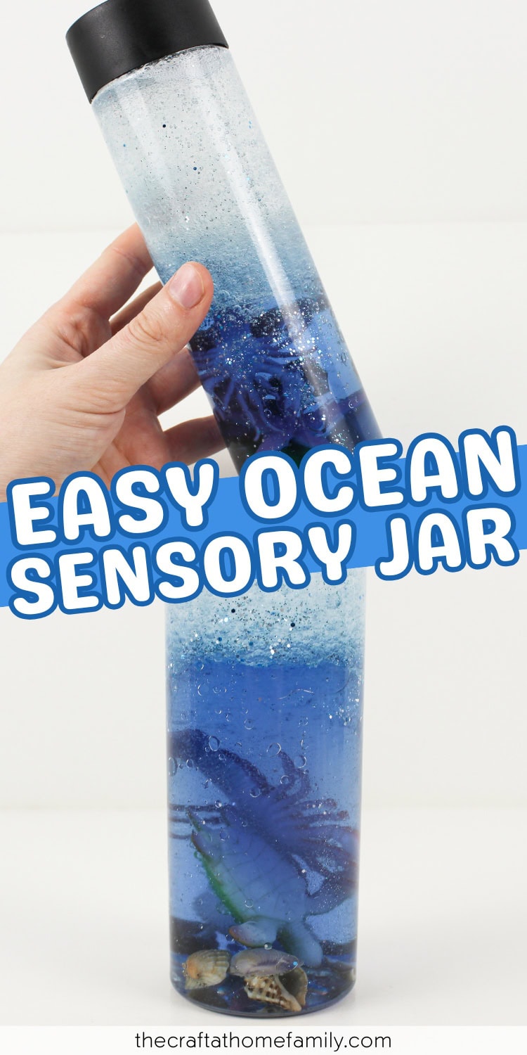 DIY Ocean Sensory Bottle - The Craft-at-Home Family