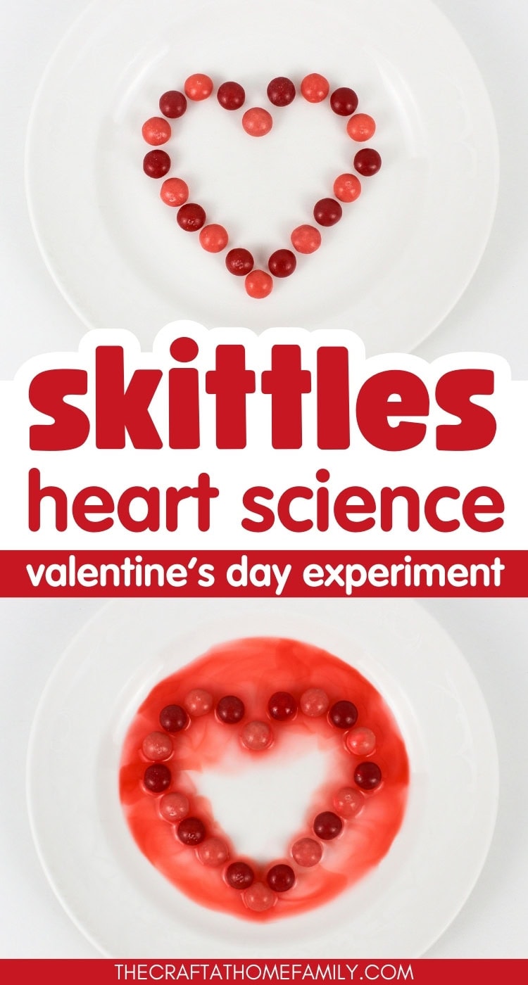 Valentine's Day Skittles Experiment - The Craft-at-Home Family