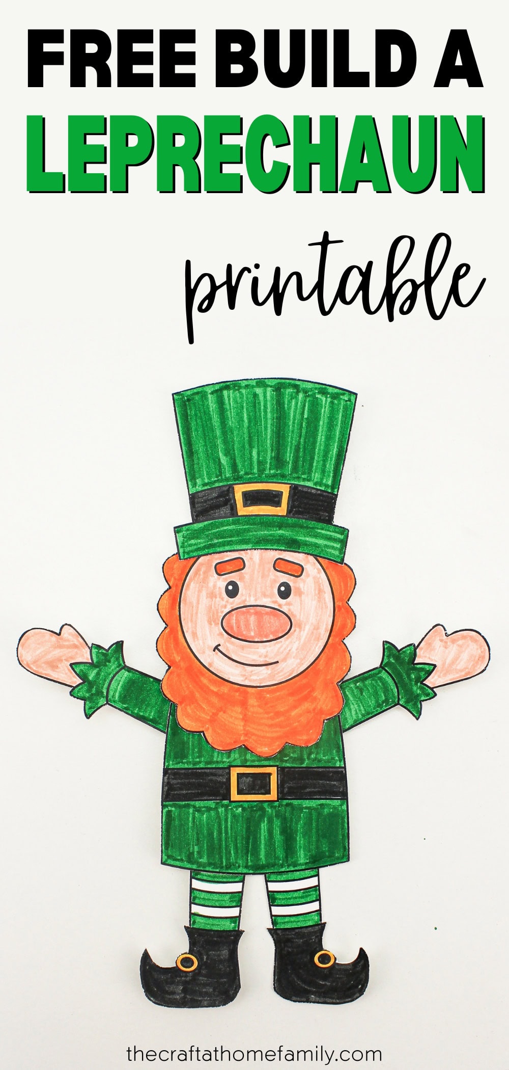 Free Build a Leprechaun Printable - The Craft-at-Home Family