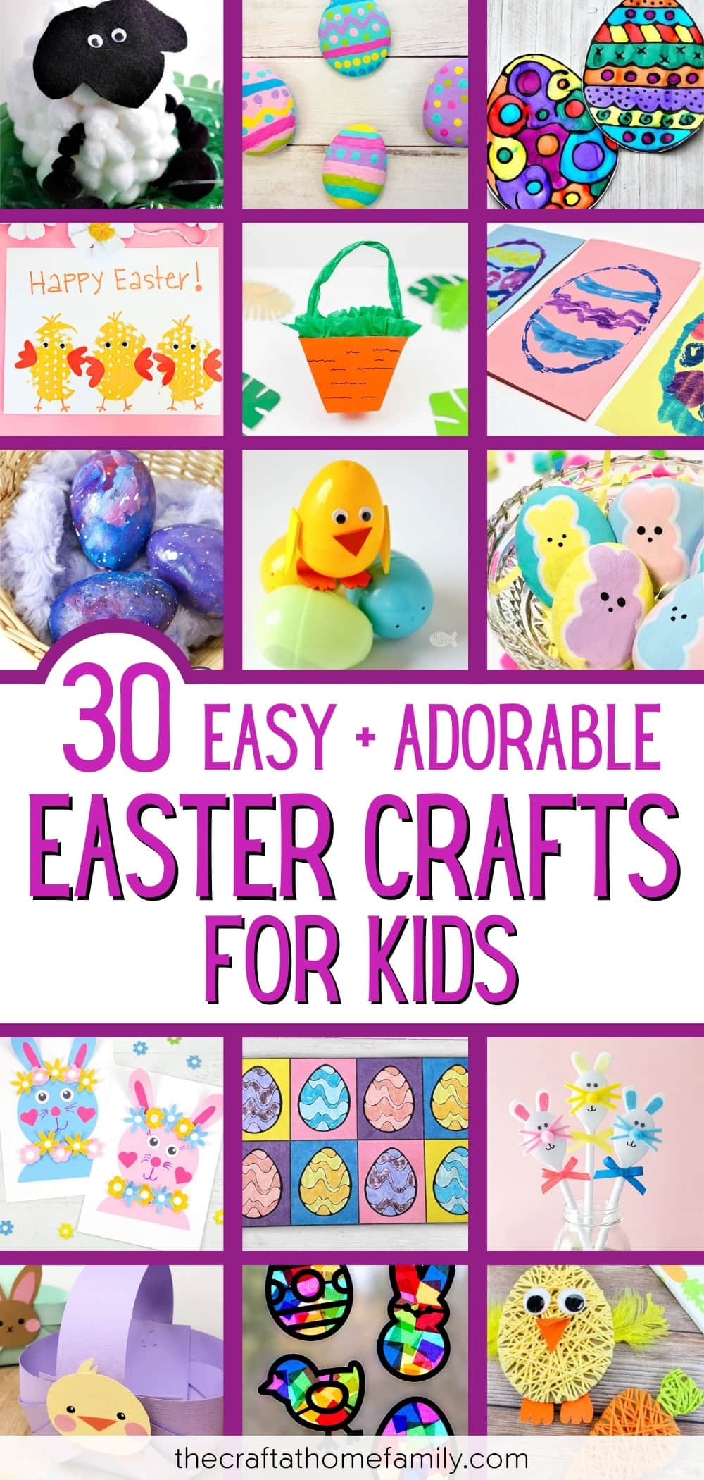 30 Cute Easter Crafts for Kids - The Craft-at-Home Family