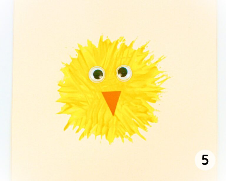 Fork Painted Easter Chick - The Craft-at-Home Family