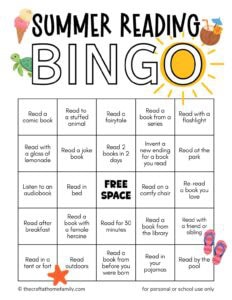 Summer Reading Bingo - The Craft-at-Home Family